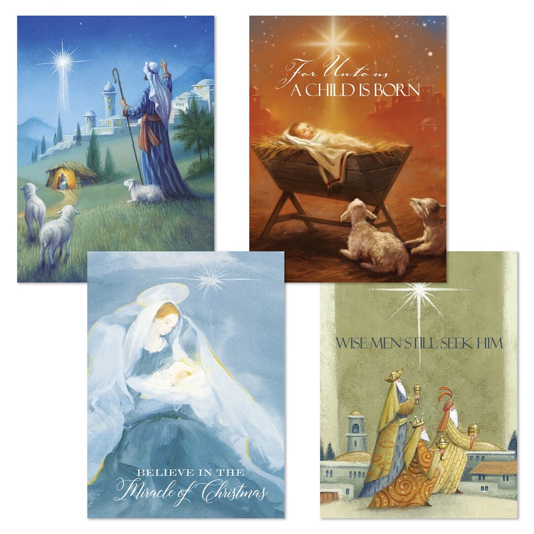 Box of 16 Assorted Religious Holiday Christmas Cards - Etsy Australia