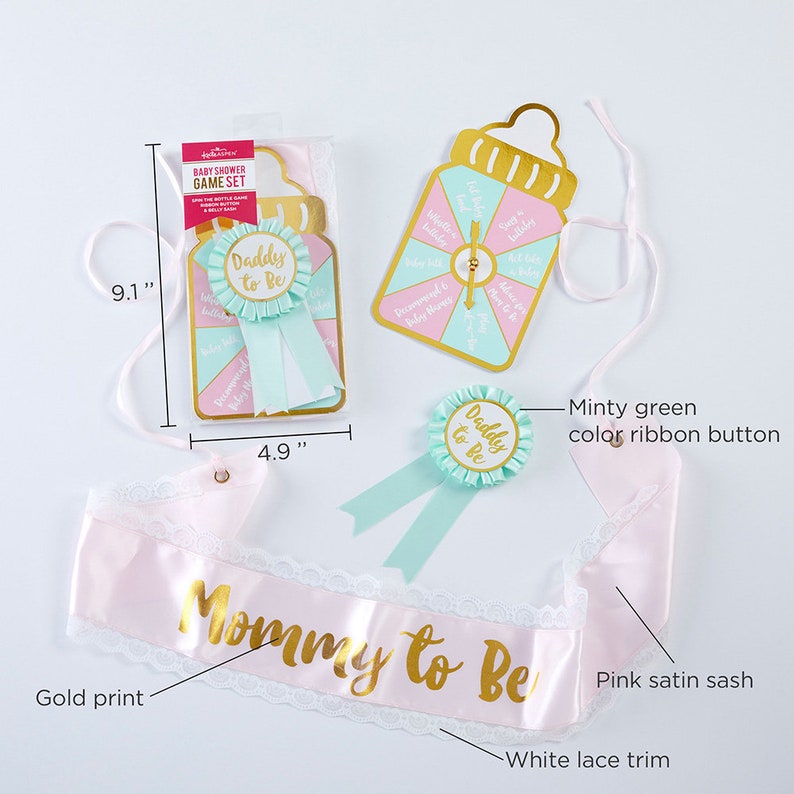 Baby Shower Belly Sash and Game Kit Baby Shower Activity - Etsy