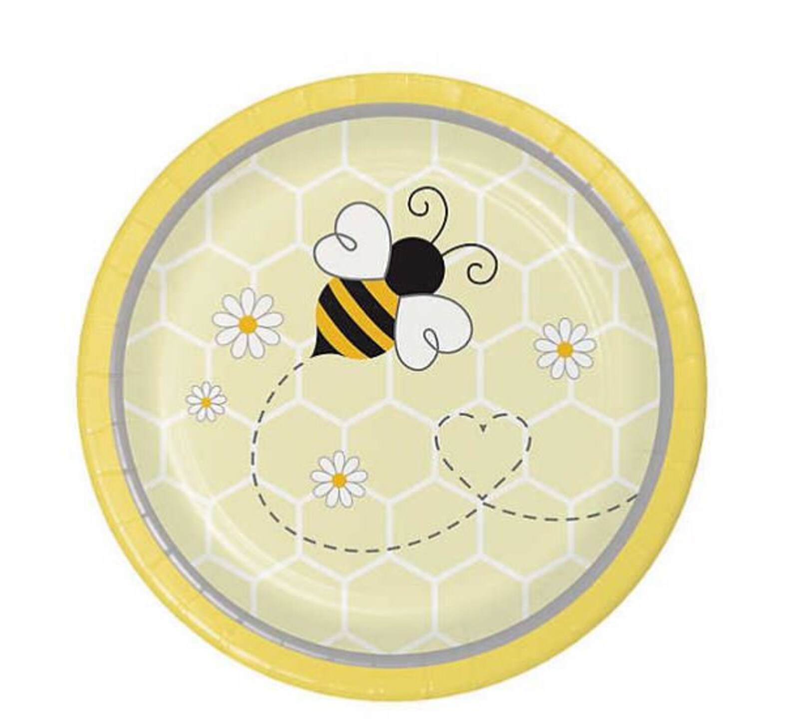 Set of 24 Bumblebee Round Dessert or Dinner Paper Plates Baby - Etsy