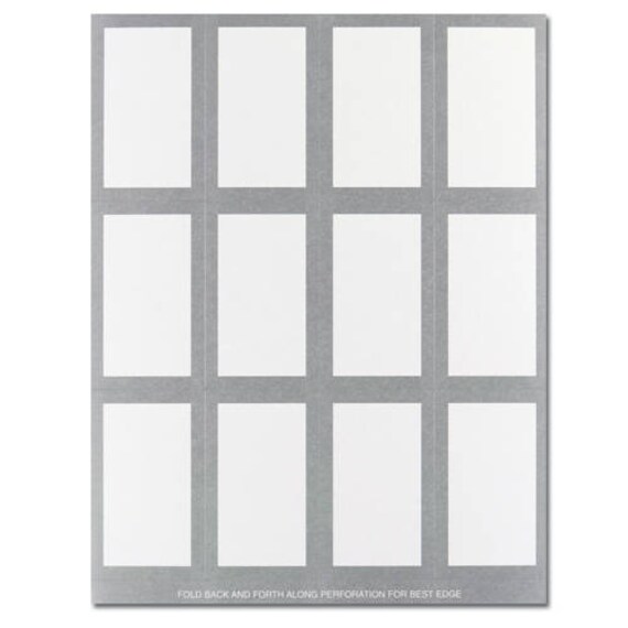 Metallic Silver Border Place Cards Bridal Shower Wedding Place | Etsy