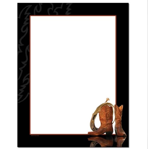 Cowboy Themed Stationery Wanted: Western Themed Invitation