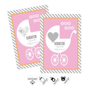Set of 12 Baby Themed Scratch off Game Cards Baby Shower Activity - Etsy