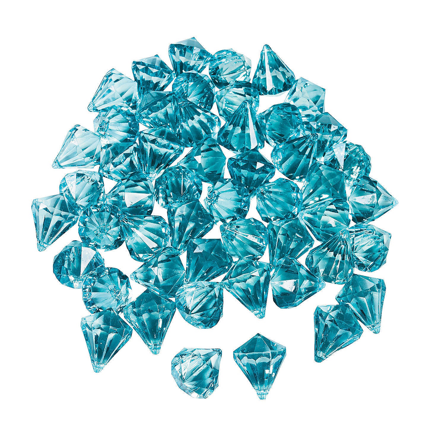 25pc Pkg Colorful Acrylic Diamond Shaped Gems Bridal Shower | Etsy