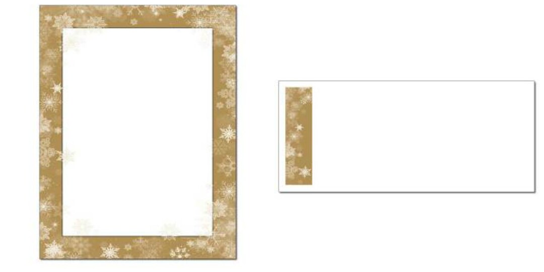 25 or 100pk Frosted Wishes Winter Holiday Christmas Letterhead ...