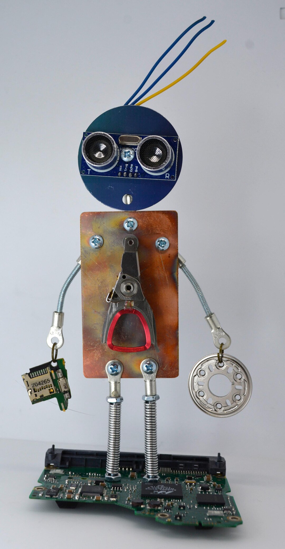 Robot Art Figure Made From Recycled Materials Industrial Techy Art ...