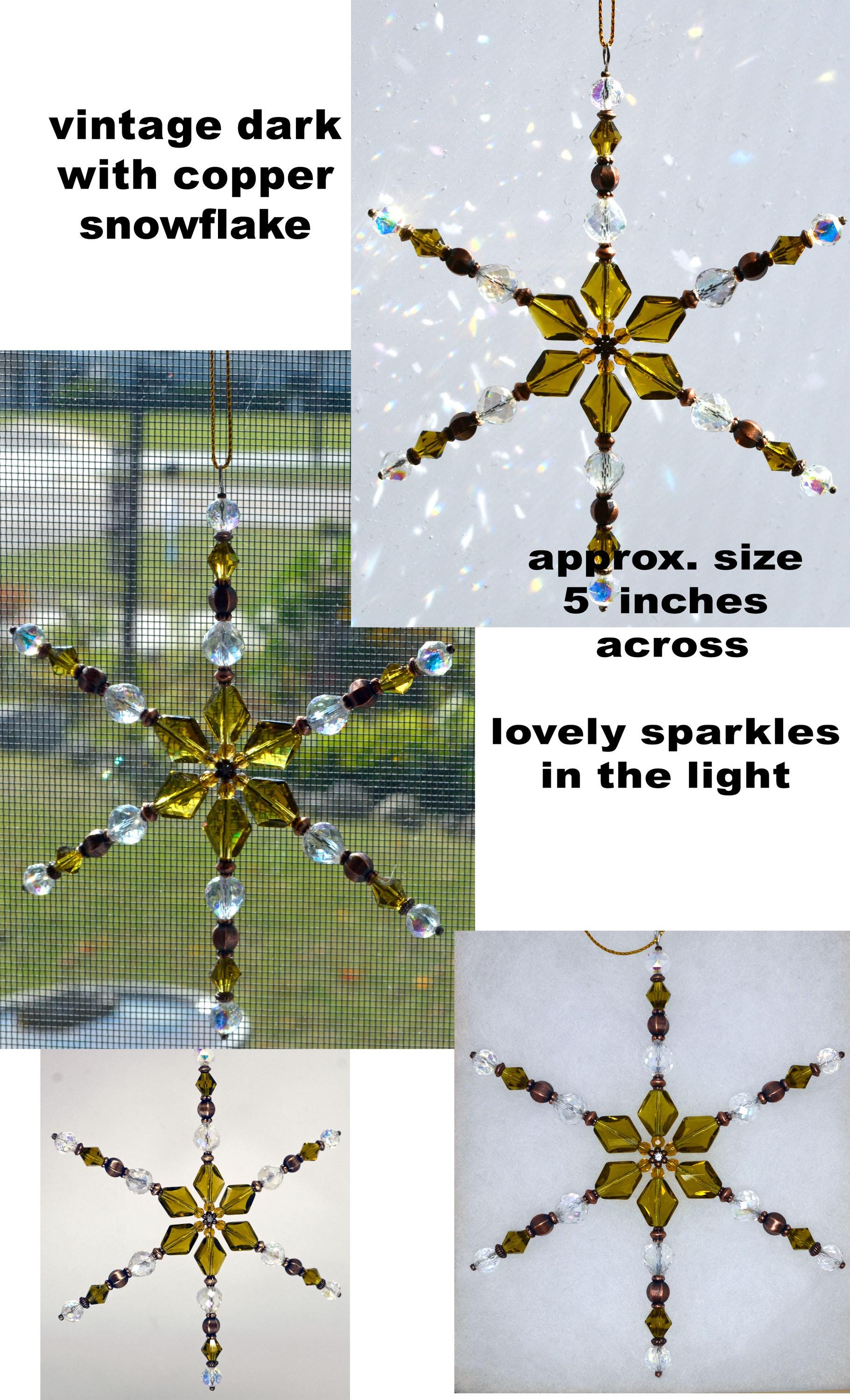 Assorted Crystal Snowflake Suncatcher Tree or Window Ornament Your ...