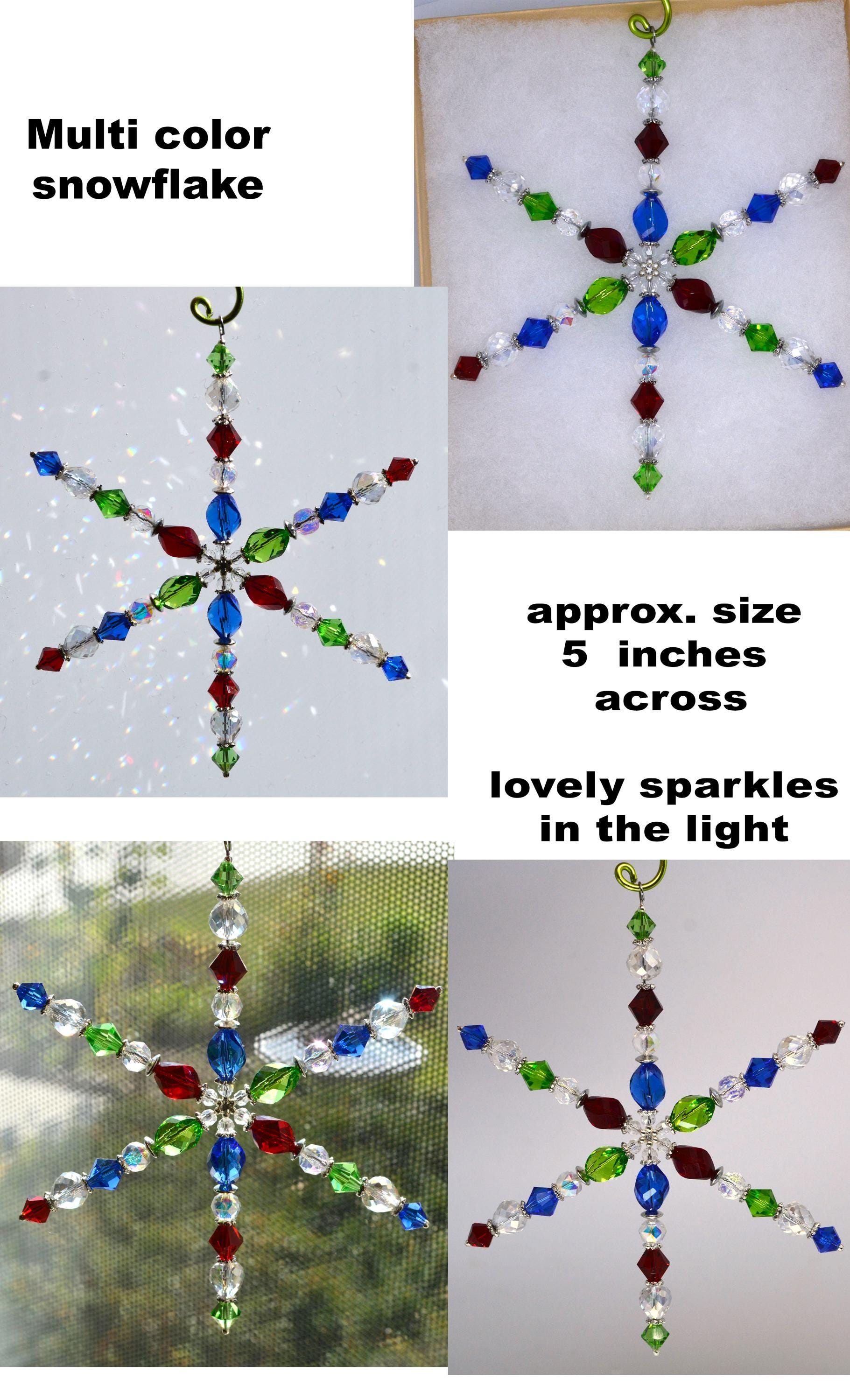 Assorted Crystal Snowflake Suncatcher Tree or Window Ornament Your ...