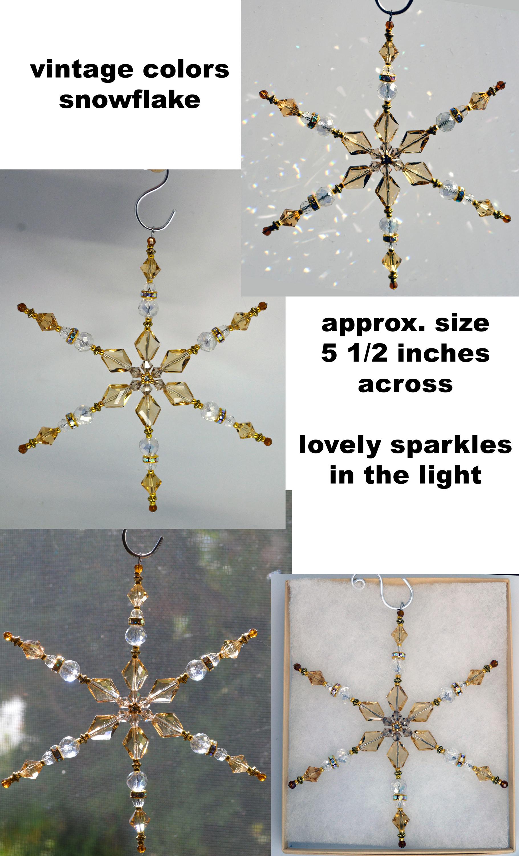 Assorted Crystal Snowflake Suncatcher Tree or Window Ornament Your ...