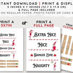 PRINTABLE Behavior Tracker Chart | 5x7 Santa’s Elves | Cute & Easy ...