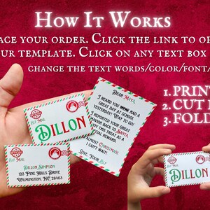 Editable Mini Elf Letter & Envelope Template (CANVA) - Etsy