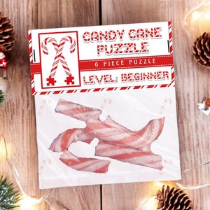 PRINTABLE Funny Candy Cane Puzzle Cello Bag Toppers GAG Gift ...