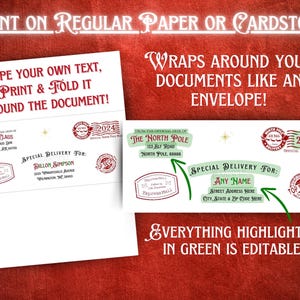 Editable Santa Letter Template: Personalized Christmas Letterhead ...