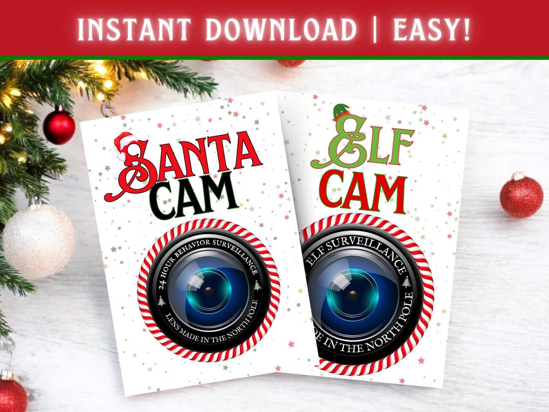 Santa & Elf Cam Printable: Christmas Behavior Surveillance (PDF ...