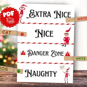 PRINTABLE Behavior Tracker Chart | 5x7 Santa’s Elves | Cute & Easy ...