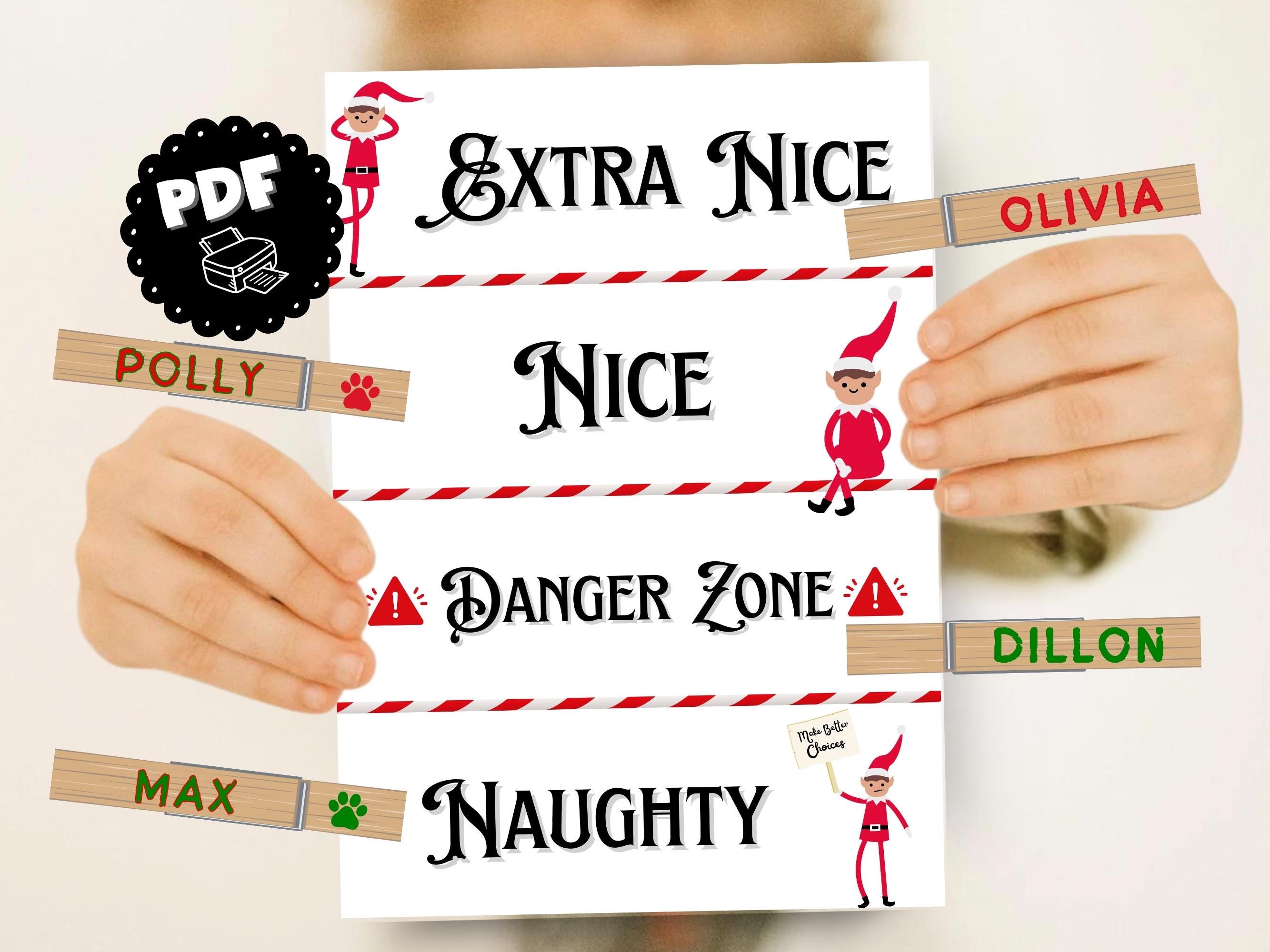 Printable Christmas Elf Behavior Chart: Santa's Elves Tracker (PDF) - Etsy
