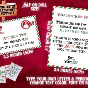 Editable Mini Elf Letter & Envelope Template (CANVA) - Etsy