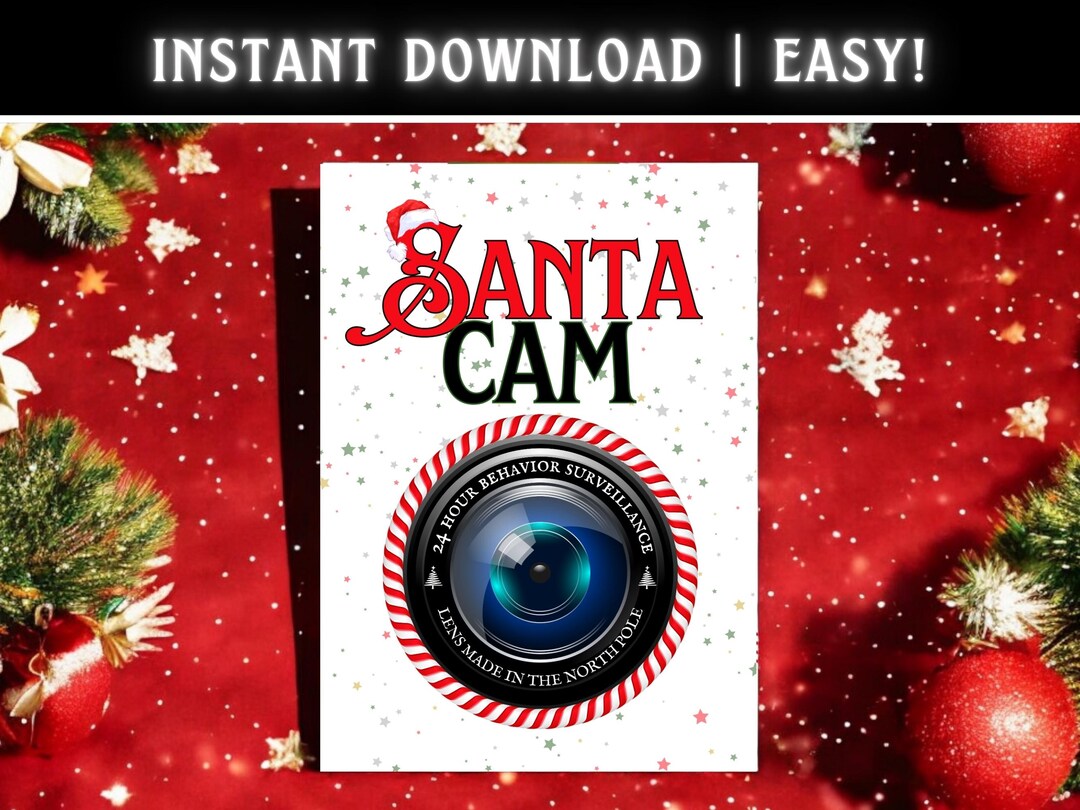 Printable Santa Cam: Christmas Behavior Surveillance (digital Download ...