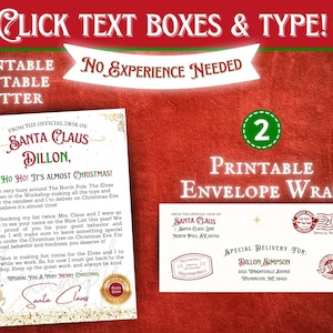 EDITABLE Official Letter From Santa Claus Template | Personalized ...