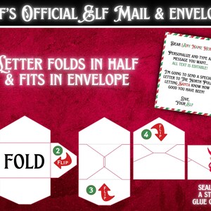 Editable Mini Elf Letter & Envelope Template (CANVA) - Etsy