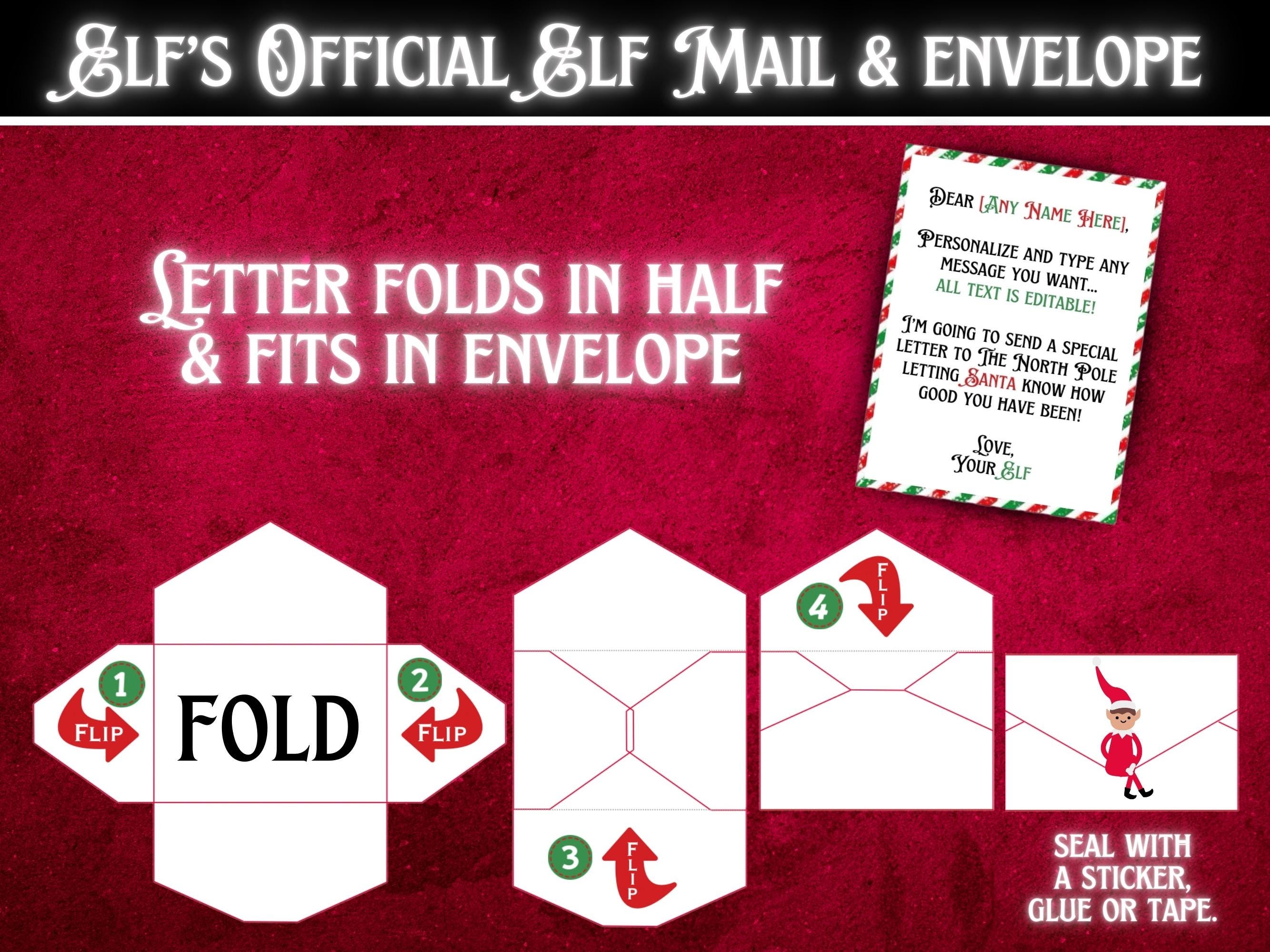 Editable Mini Elf Letter & Envelope Template (CANVA) - Etsy