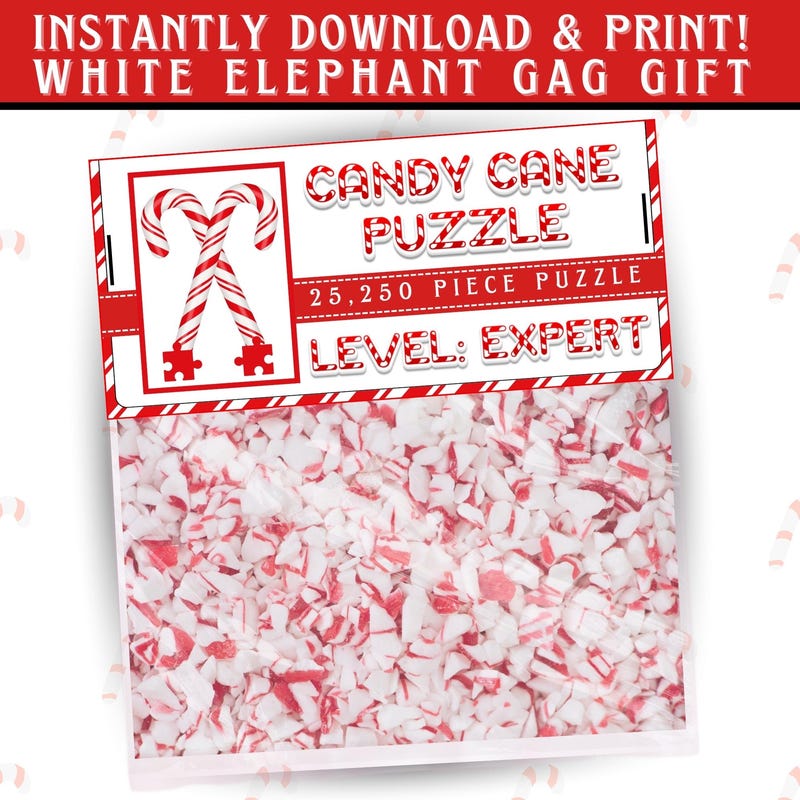Candy Cane Puzzle - Etsy