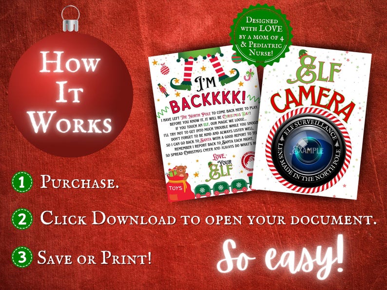 Elf Arrival Letter & Surveillance Camera: Christmas Printable (PDF) - Etsy