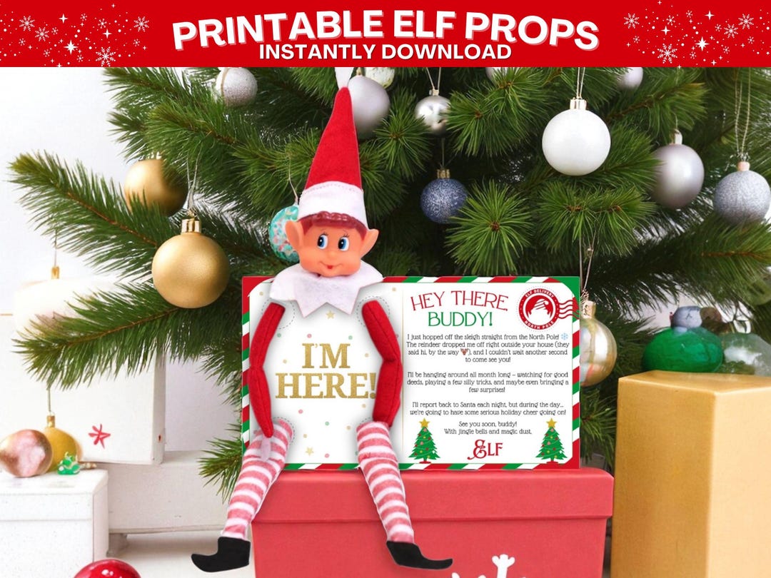 PERSONALIZED Elf Arrival Postcard Letter | Printable DIY 2025 Elf Prop ...