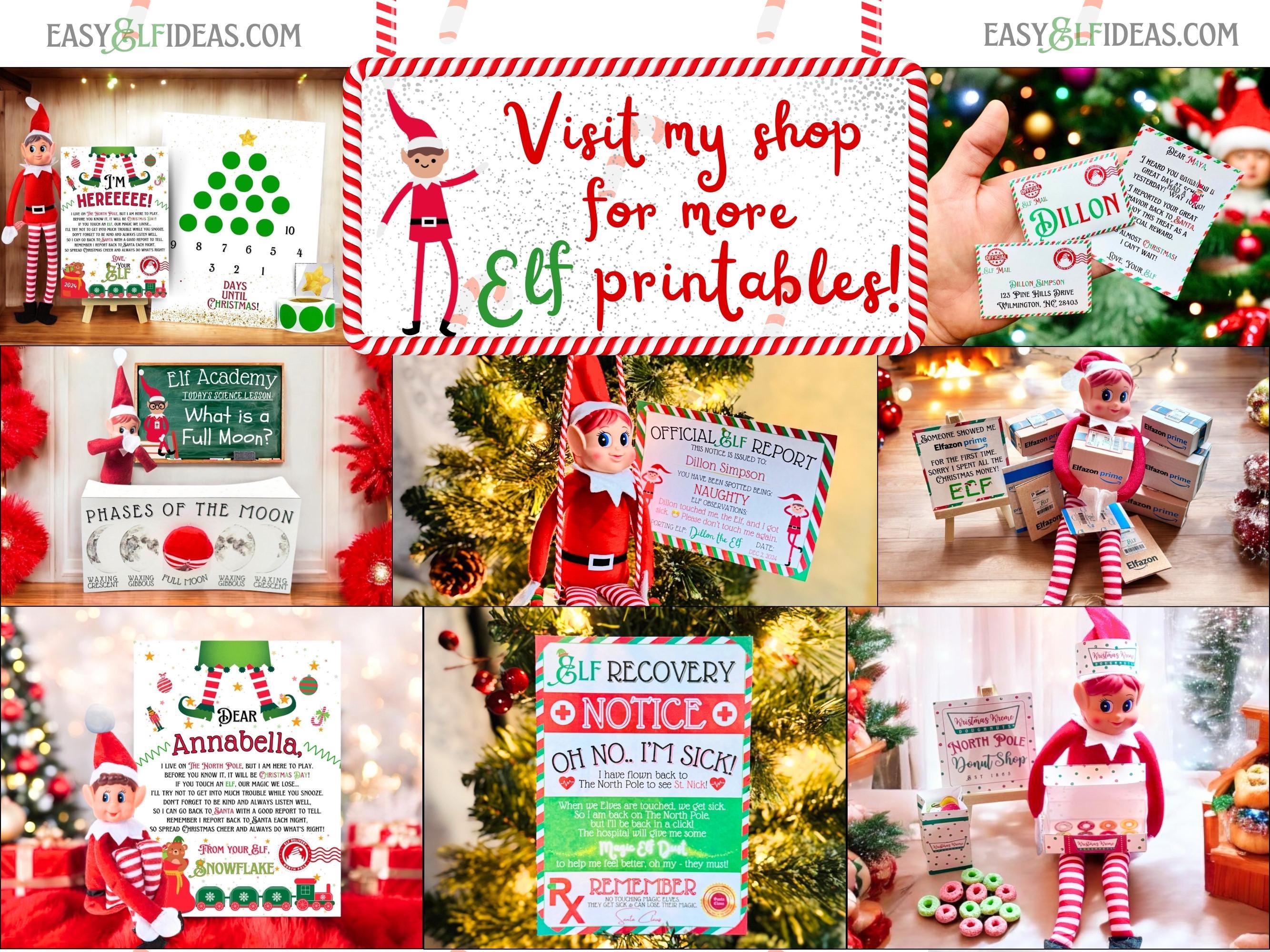 Printable Elf Twist-er Game Night: Christmas Elf Mini Scene (PDF ...