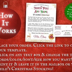 Editable North Pole Letter Template: Personalized Mrs. Claus Mail ...
