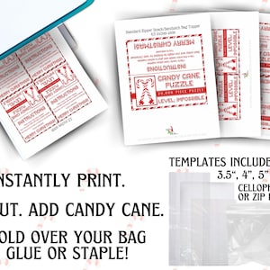 Candy Cane Puzzle Gag Gift: Christmas Party Favor (instant PDF) - Etsy