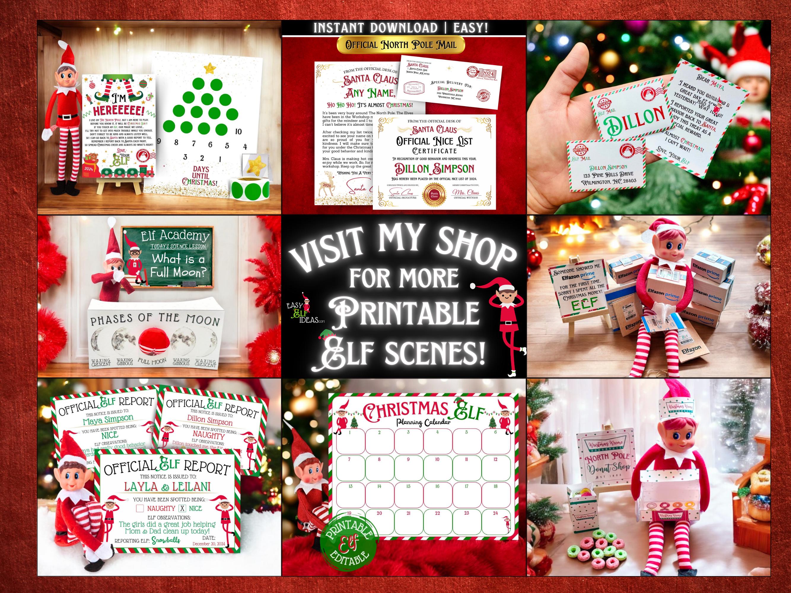 Editable Mini Elf Letter & Envelope Template (CANVA) - Etsy