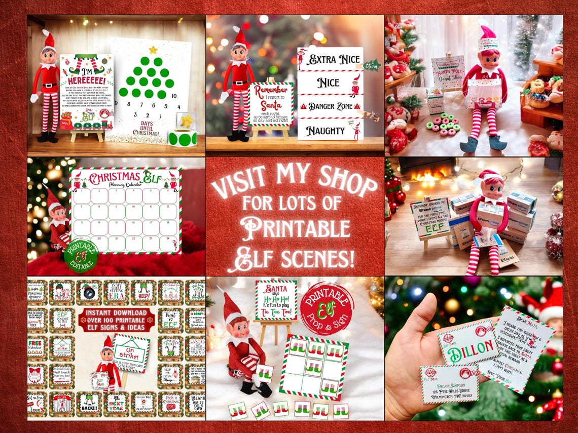 Santa & Elf Cam Printable: Christmas Behavior Surveillance (PDF ...