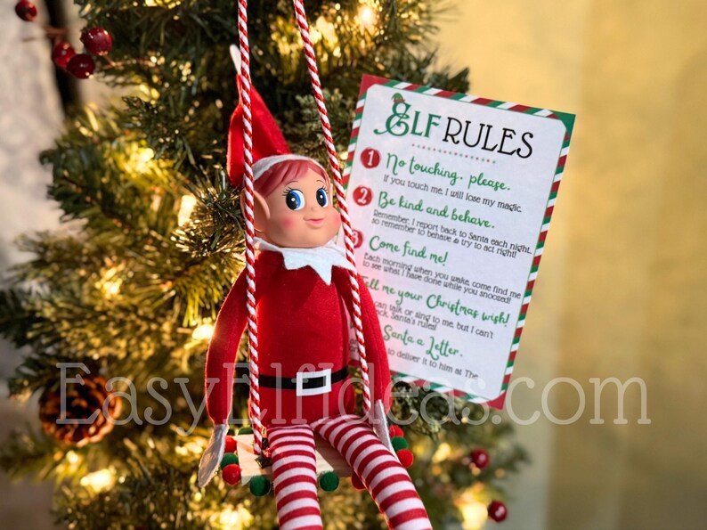 Christmas Elf Rules Sign: Printable Letter Prop (PDF Download) - Etsy