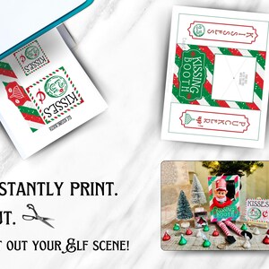 Printable Elf Kissing Booth Scene: DIY Christmas Props (PDF Download ...