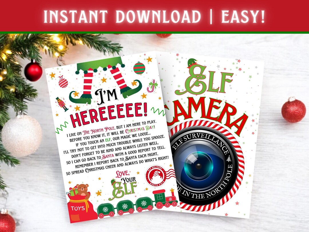 Elf Arrival Letter & Camera: Christmas Surveillance (PDF Template) - Etsy