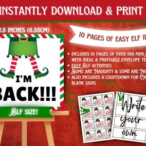 PRINTABLE Over 100 Mini Elf Signs & Envelopes | Easy Christmas Ideas ...