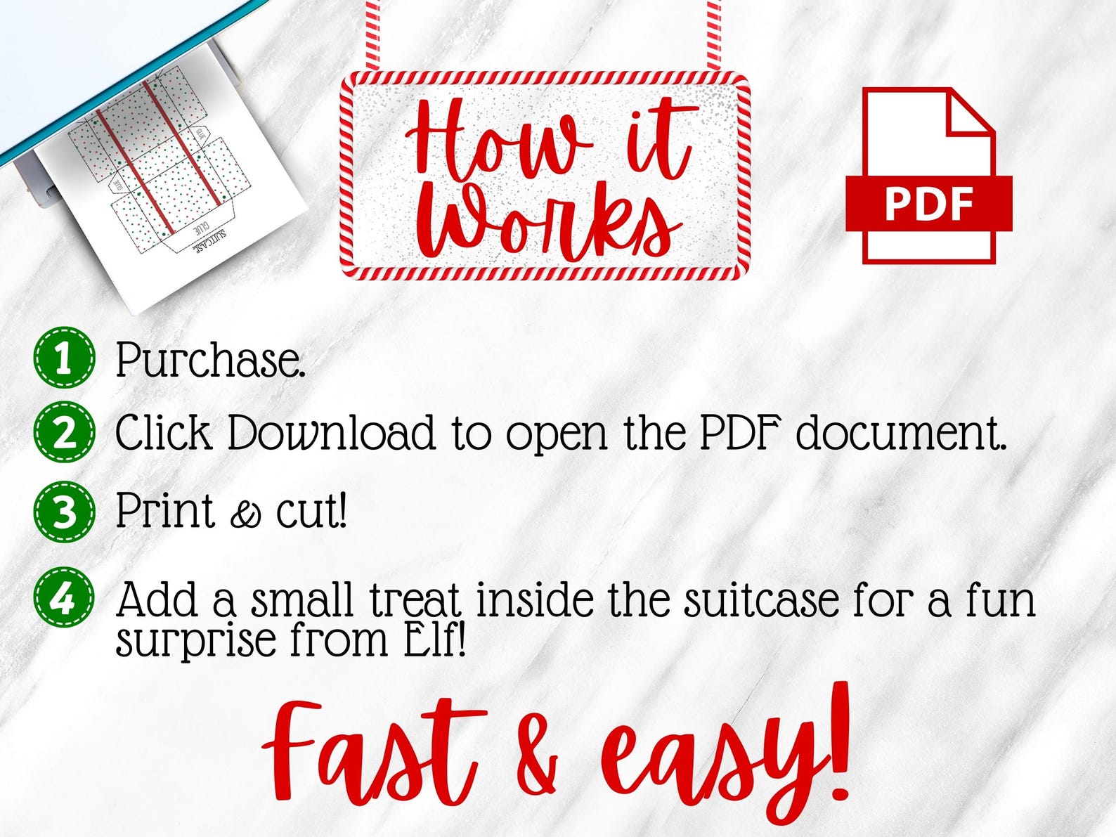 Elf Travel Scene Prop: Mini Suitcase, Passport, Boarding Pass (PDF) - Etsy