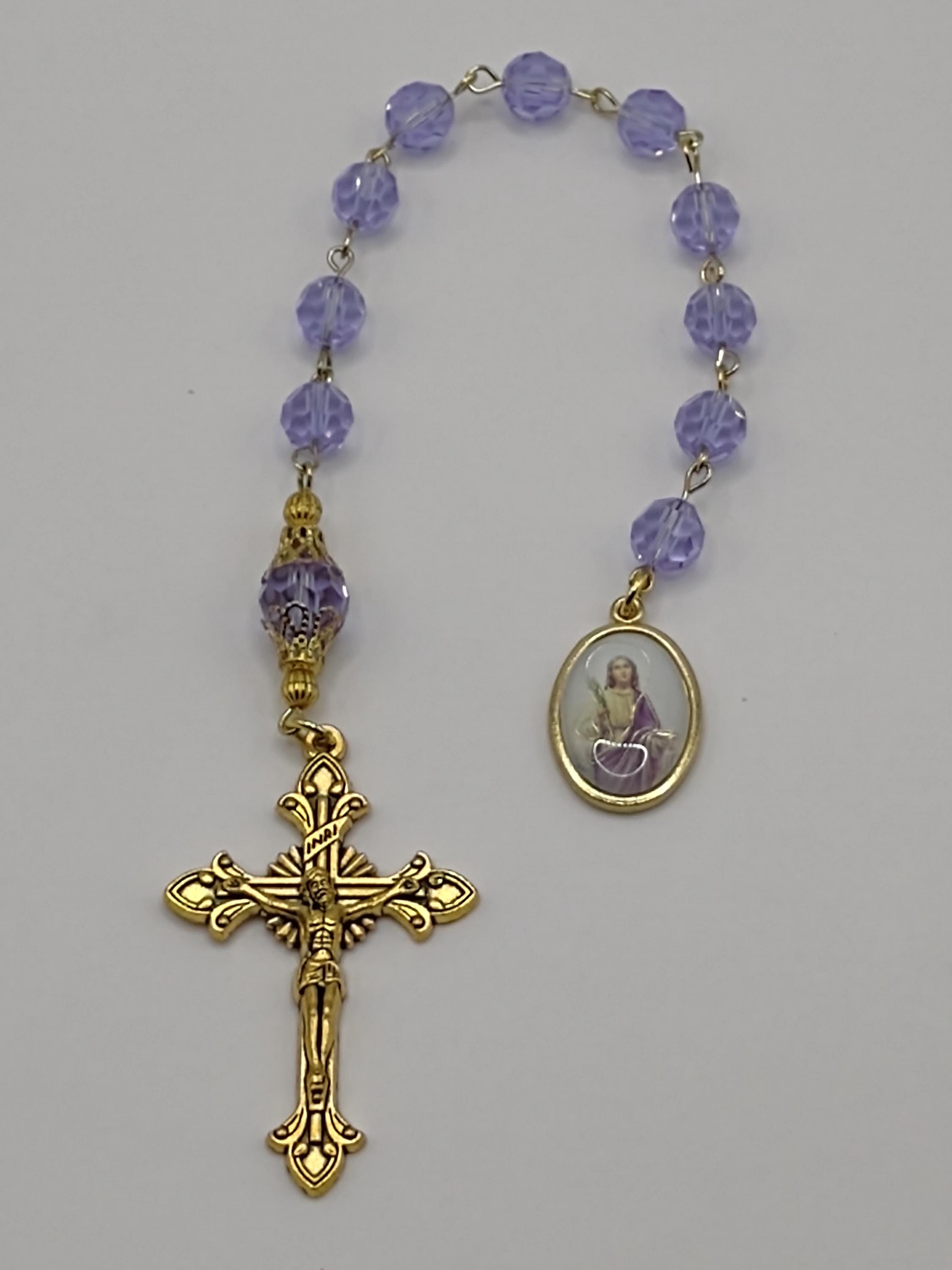 Beautiful St. Lucy Hand Crafted Single Decade Violet Adabele Glass ...