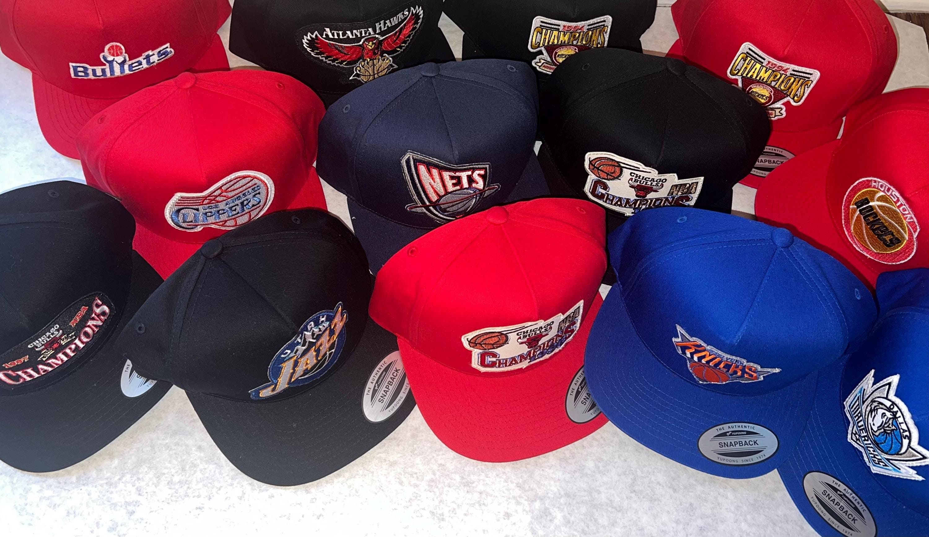 Snapback Hats NBAMLBNFL Vintage Embroidered Patches Sewn on Snapback ...