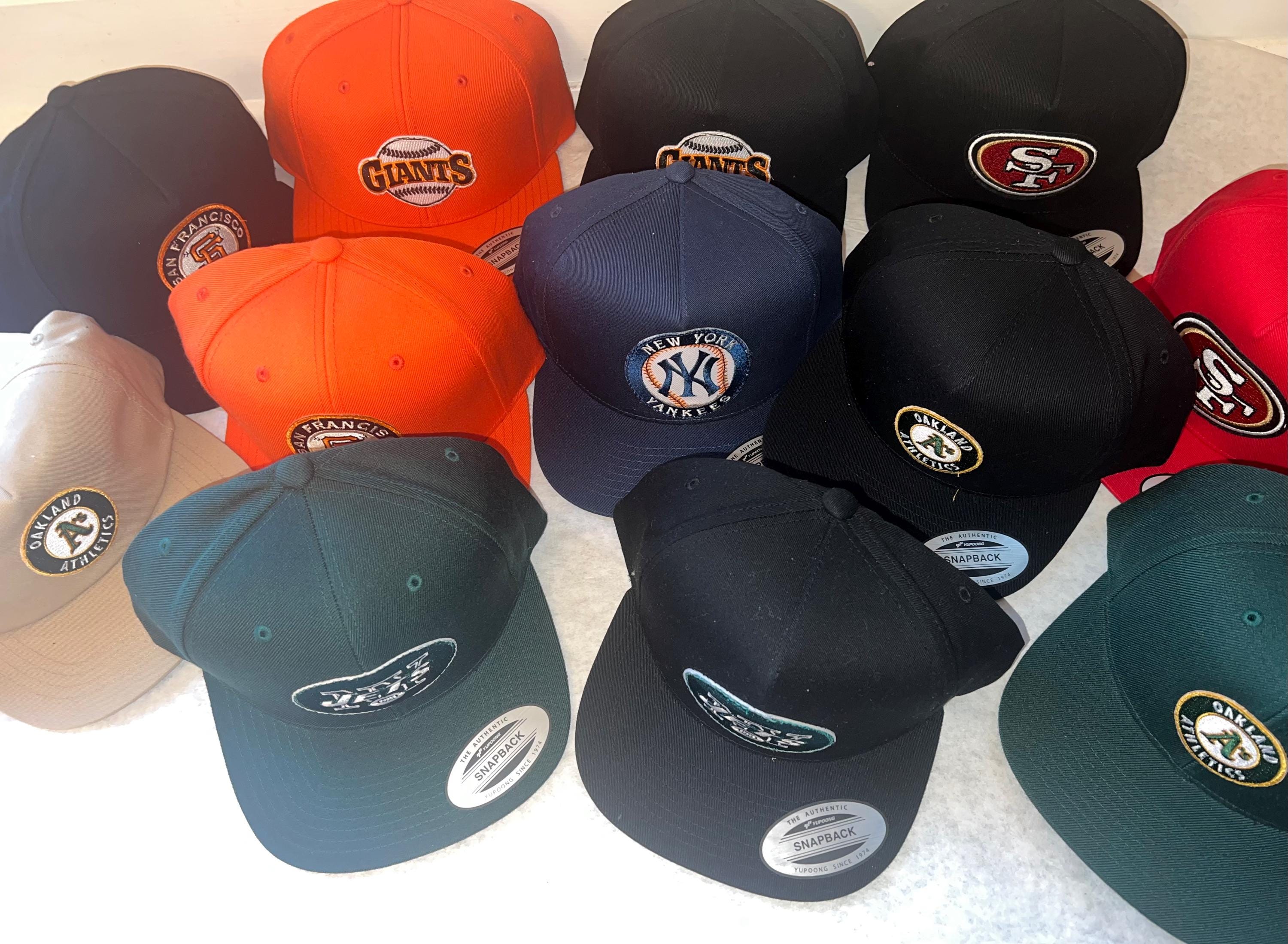 Snapback Hats NBAMLBNFL Vintage Embroidered Patches Sewn on Snapback ...