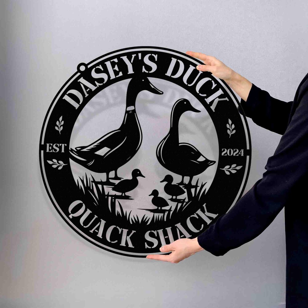 Personalized Duck Farm Metal Sign, Duck Quack House Sign, Farmhouse ...