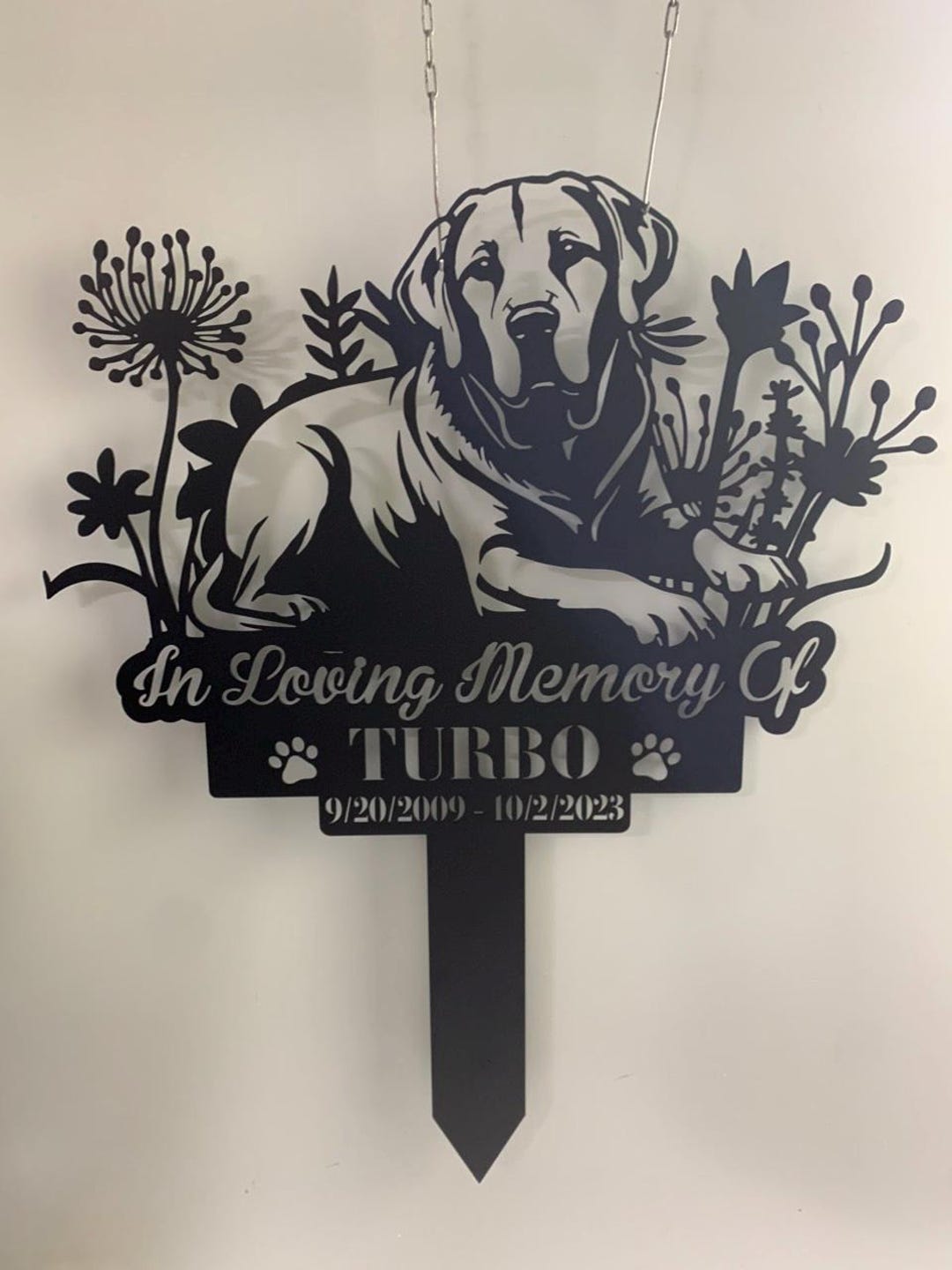 Custom Labrador Retriever Memorial Stake, Labrador Dog Memorial Plaque ...