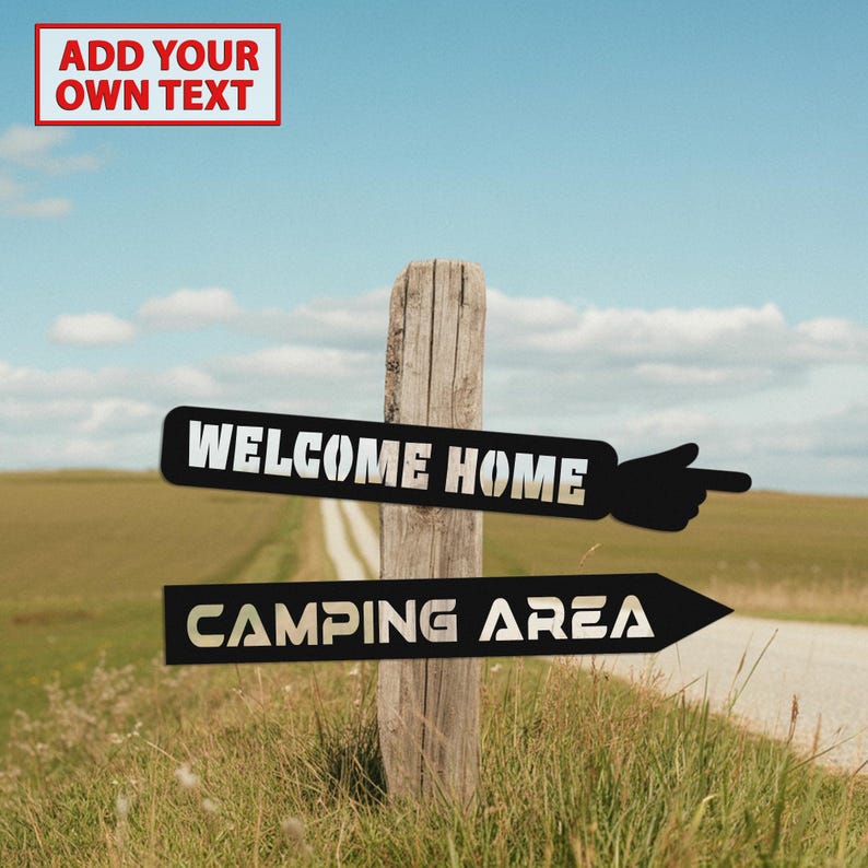 Custom Metal Directional Arrow, Direction, Mileage, Destination Outdoor ...