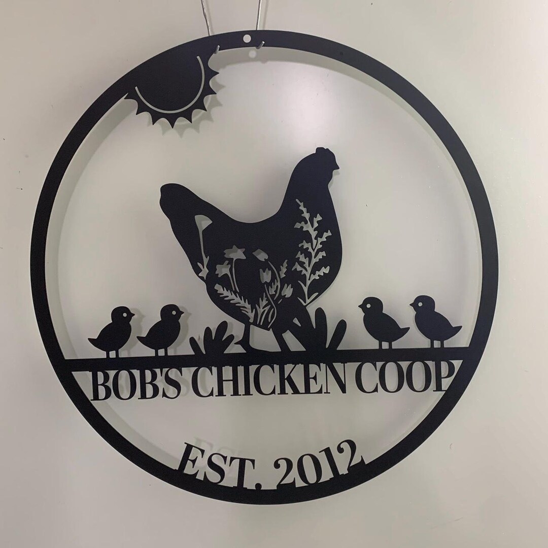 Customize Hen House Metal Sign, Personalized Chicken Coop Metal Farm ...
