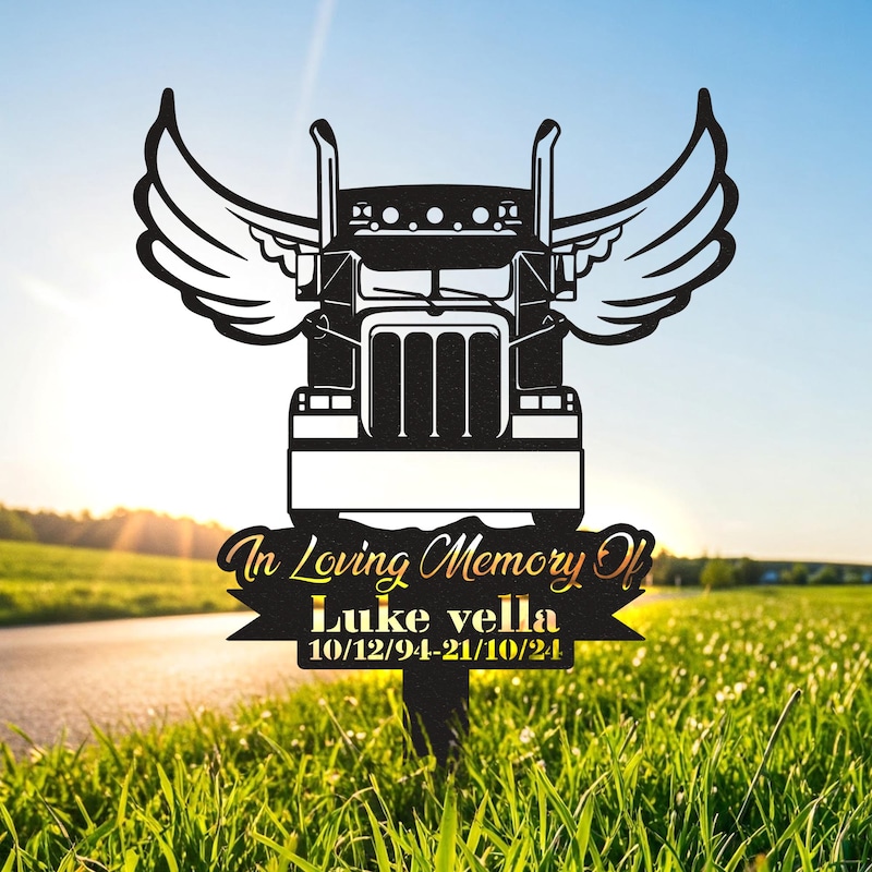 Big Truck Grave Marker - Etsy