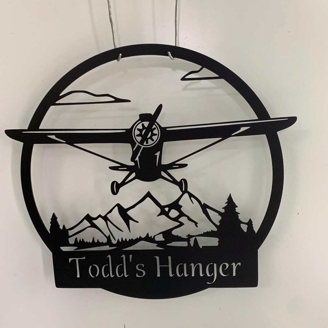 Custom Aircraft Metal Wall Art, Personalized Pilot Metal Name Sign ...