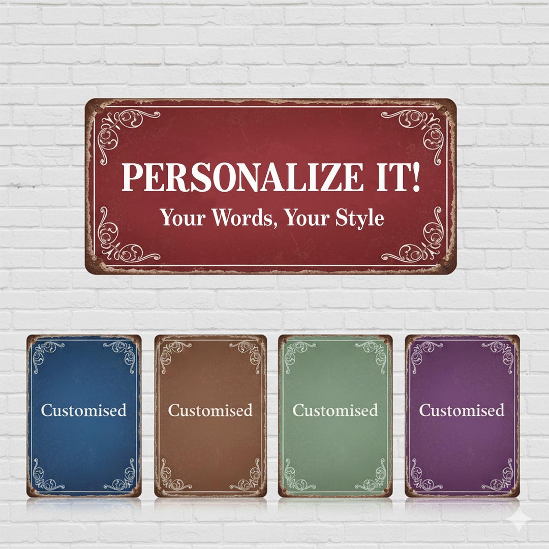 Personalized Metal Sign Indoor/outdoor, Business Sign, Property Sign ...