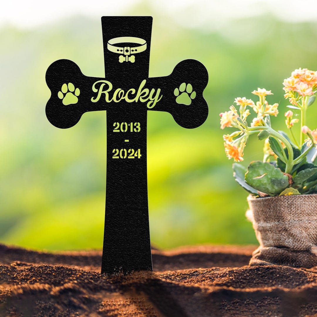 Personalized Pet Memorial Stake, Pet Grave Marker, Custom Dog Garden ...