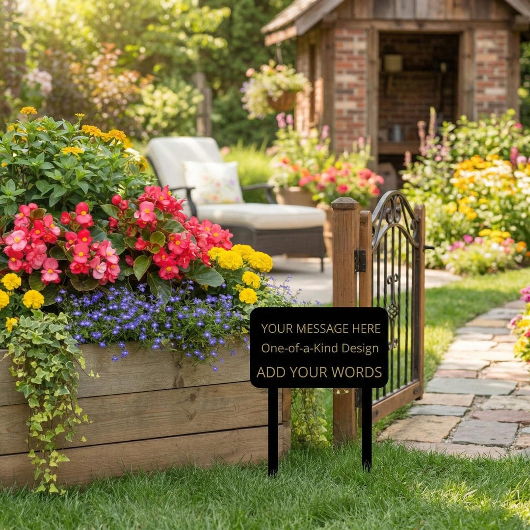 Custom Yard Sign With Stake, Design Your Own Metal Sign, Personalized ...