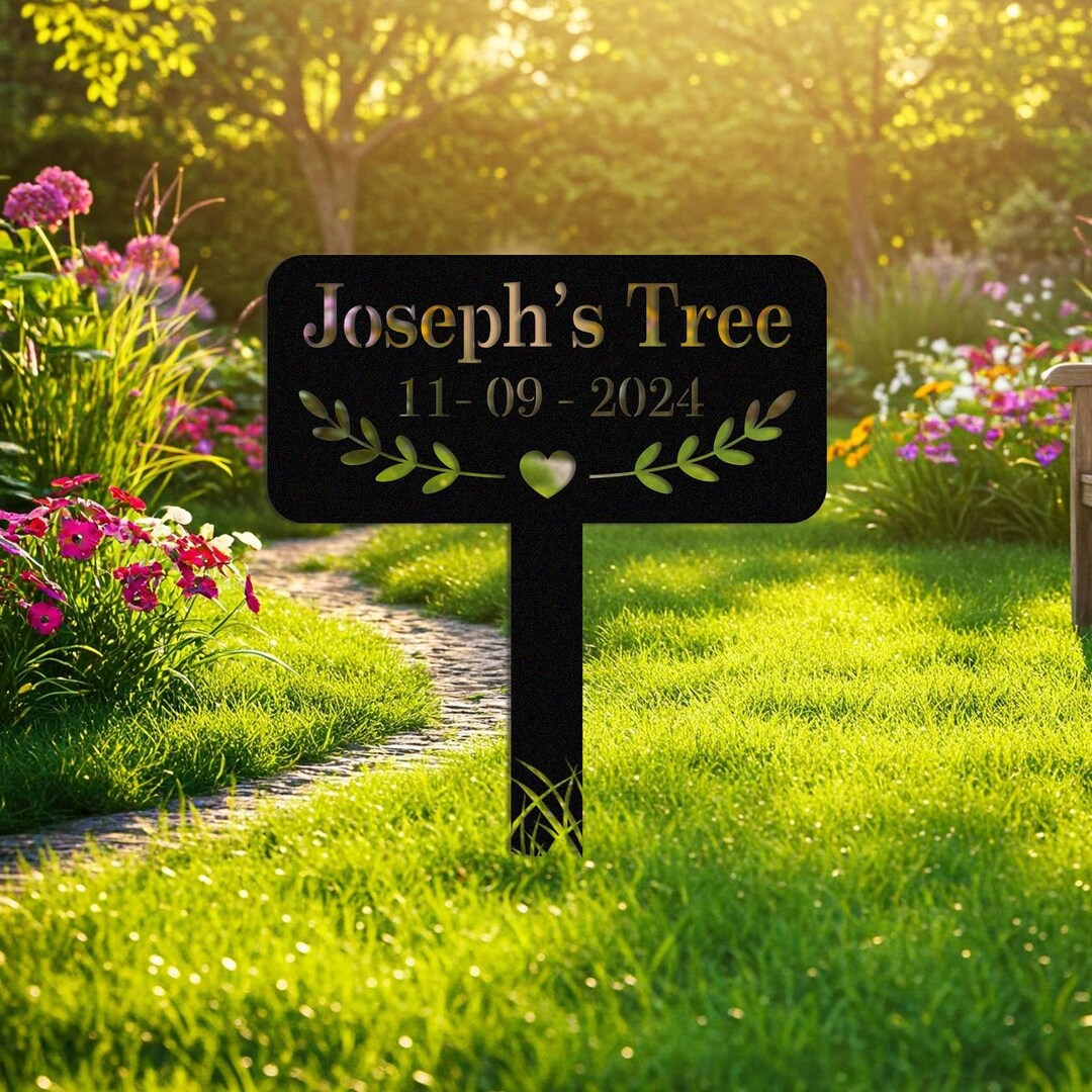 Custom Memorial Tree Sign, Memorial Garden Name Sign, Remembrance ...